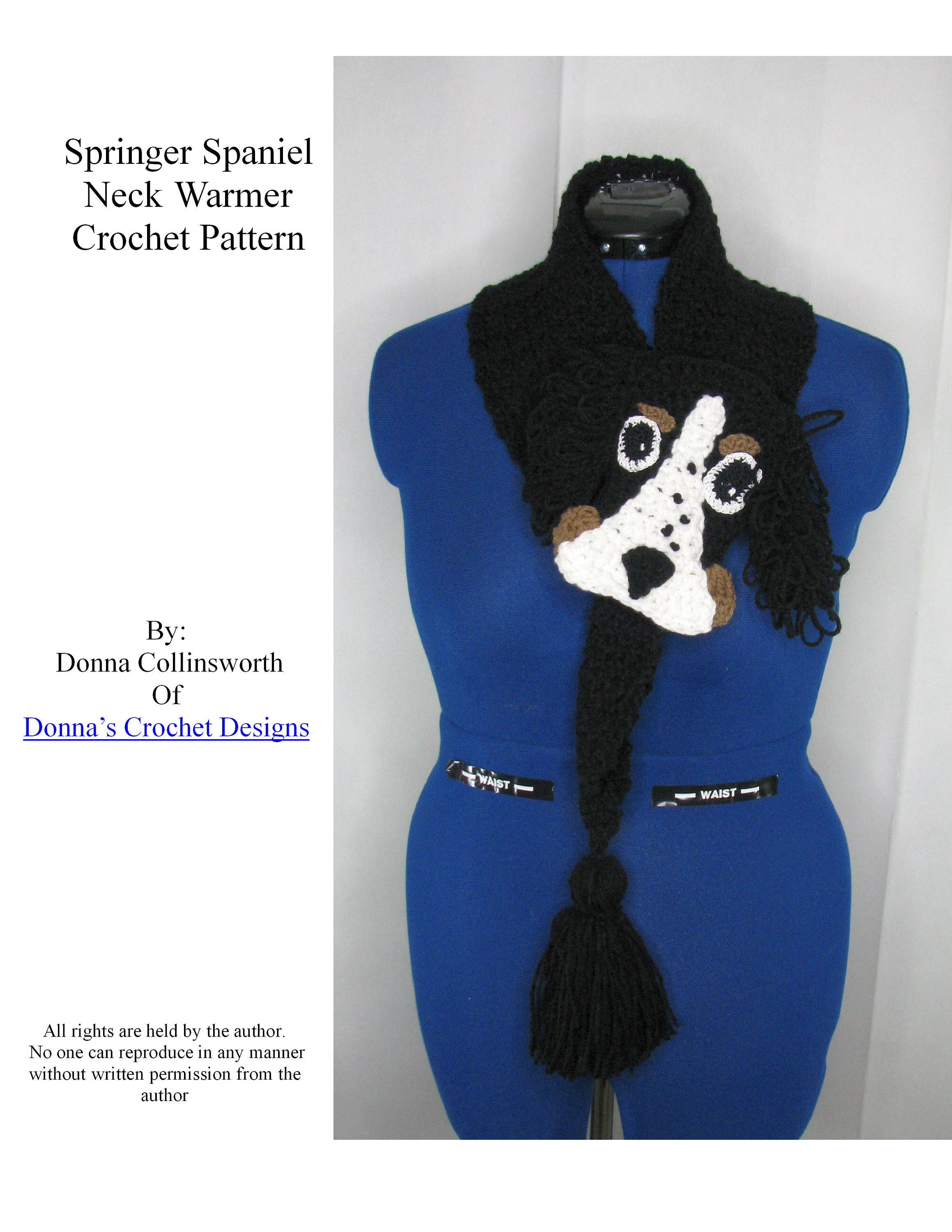 Springer Spaniel Neck Warmer Scarf Crochet Pattern With | Etsy