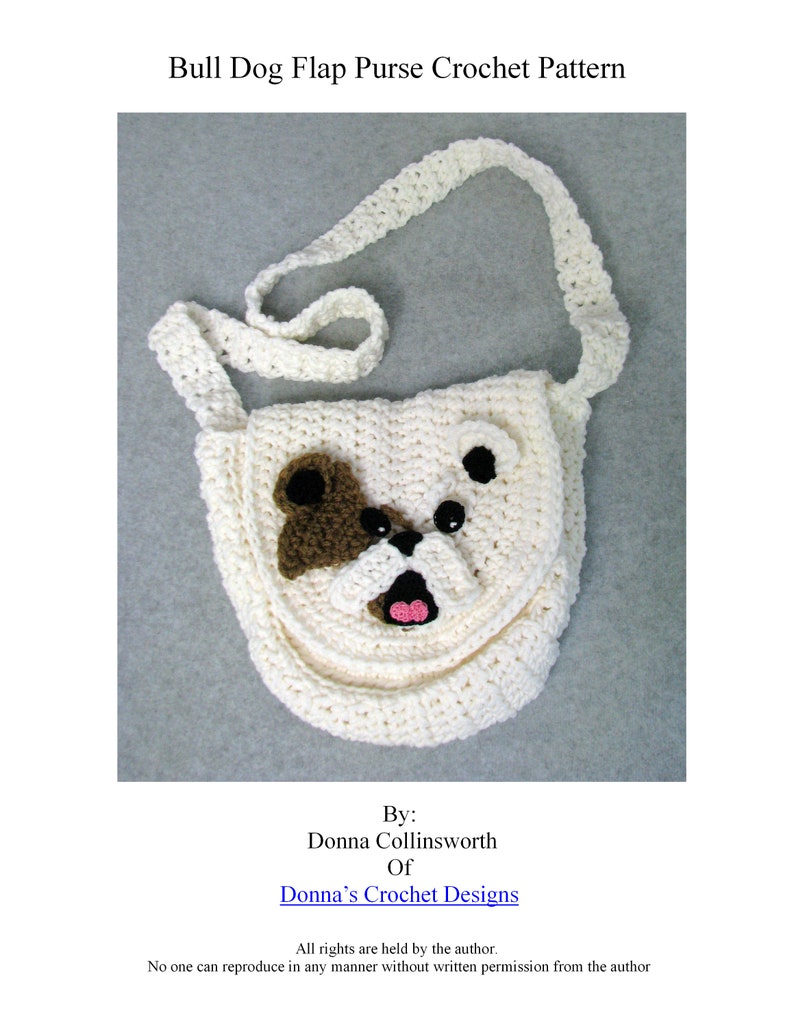 Bull Dog Flap Purse Crochet Pattern With Tutorials Instant - Etsy