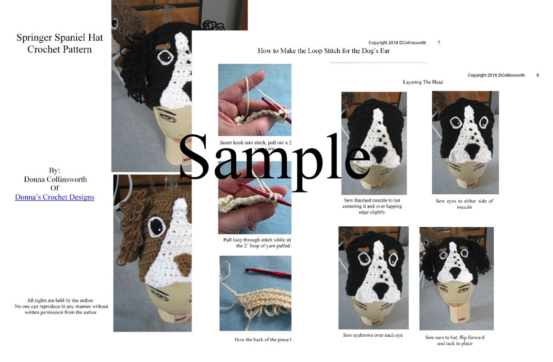 Springer Spaniel Hat Crochet Pattern With Tutorials | Etsy