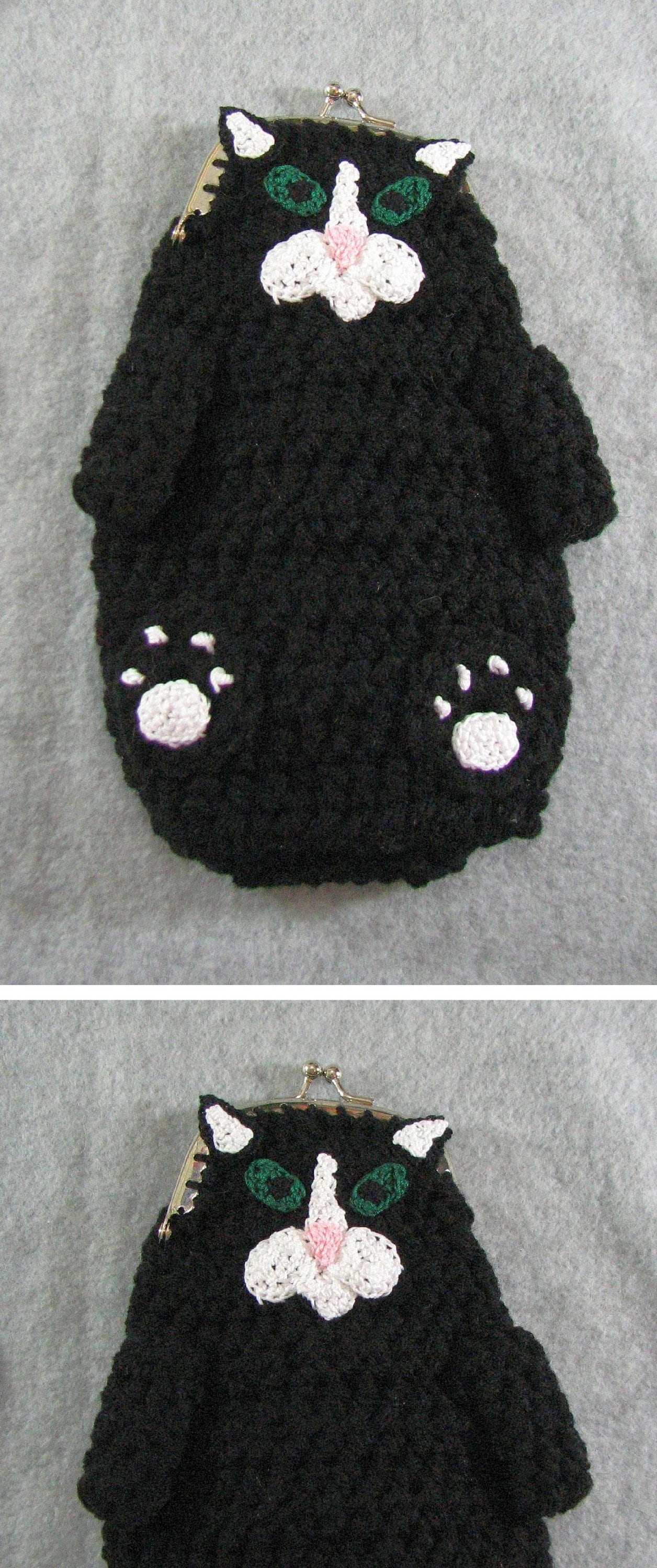 Black Cat - Coin Purse Crochet Pattern - Digital Download - Etsy