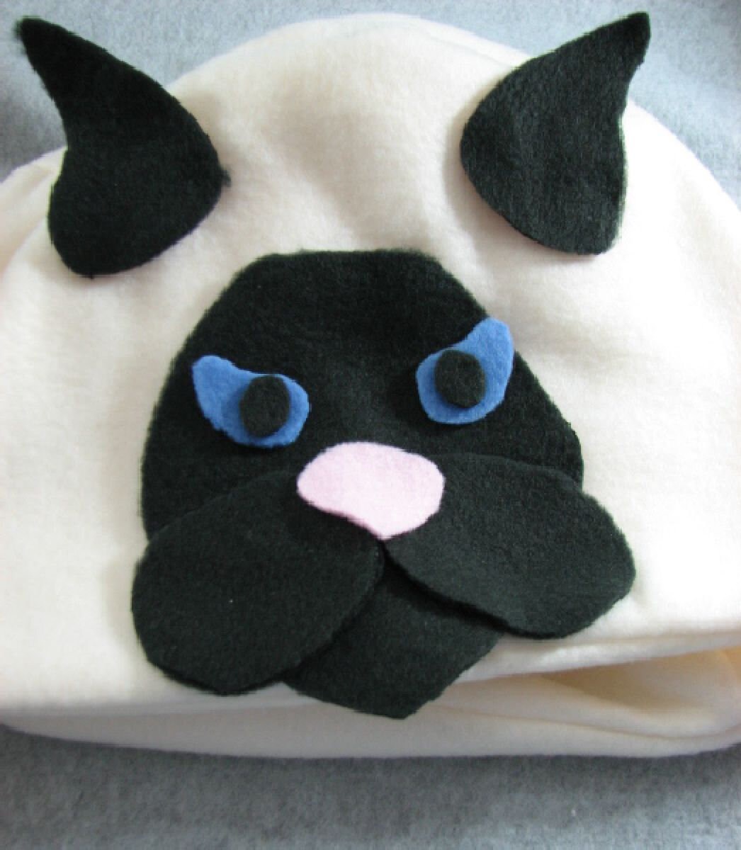 Siamese Cat - Fleece Hat Pattern With Tutorials - Digital Download - Etsy
