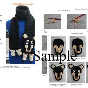 Mini Pinscher Scarf Crochet Pattern With Tutorials Instant Download - Etsy