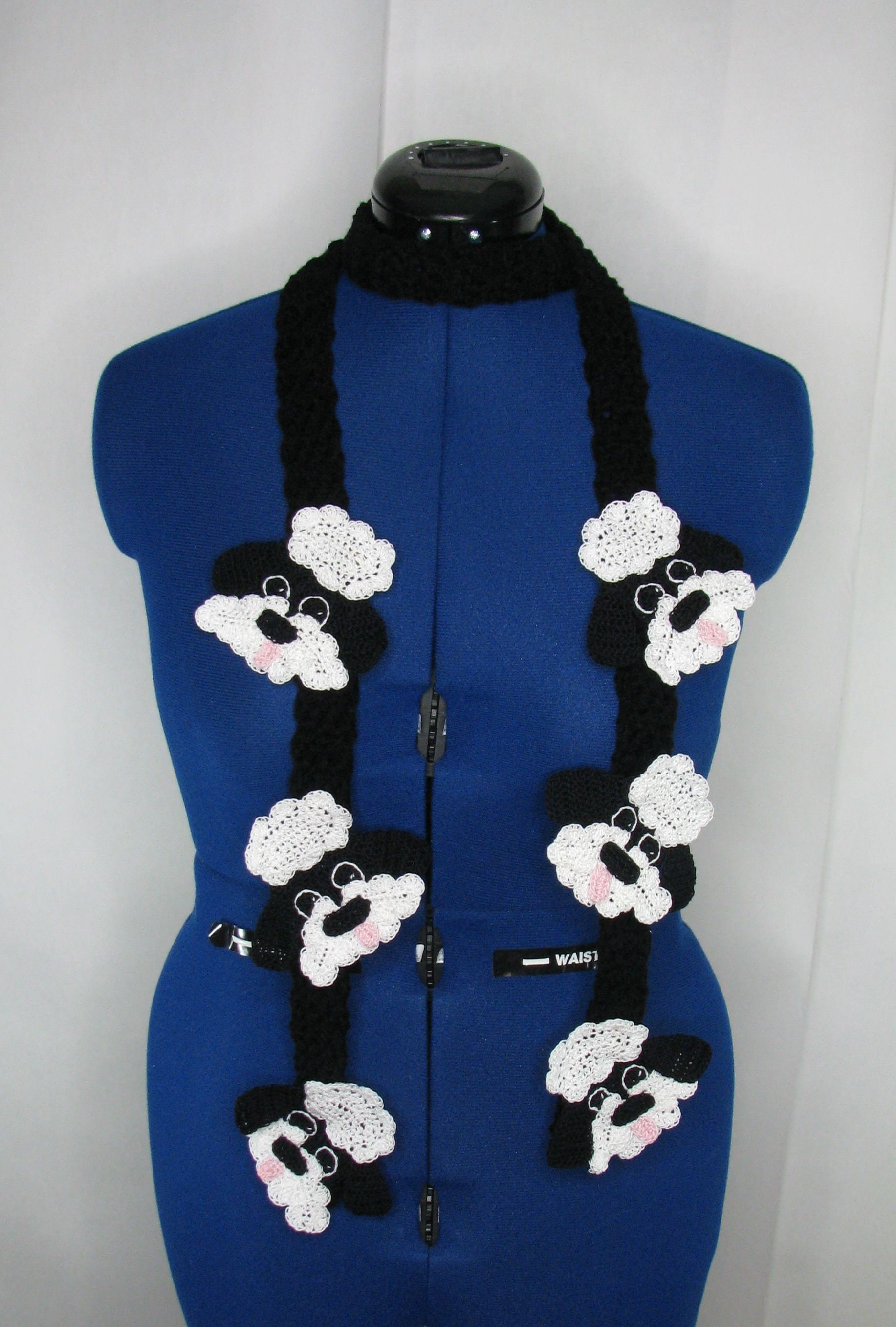 Sheep Dog Thin Scarf Crochet Pattern With Tutorials Instant | Etsy