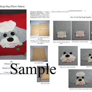 Sheep Dog - Pillow Sewing Pattern With Tutorials - Digital Download - Etsy