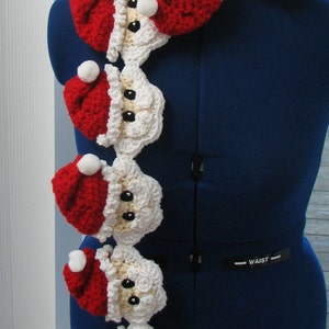 Santa Scarf Crochet Pattern - With Tutorials - Digital Download - Etsy
