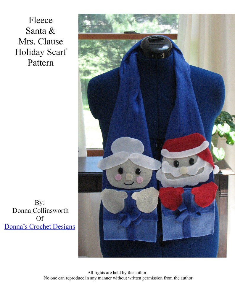 Mr. & Mrs. Santa Scarf Sewing Pattern With Tutorials - Etsy