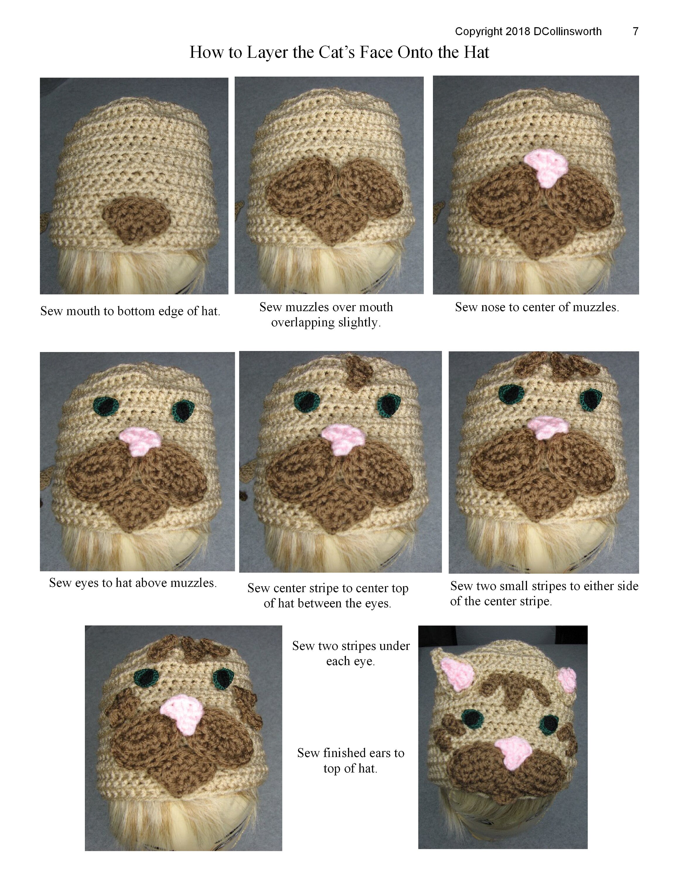 Tabby Cat - Hat Crochet Pattern With Tutorials - Digital Download - Etsy