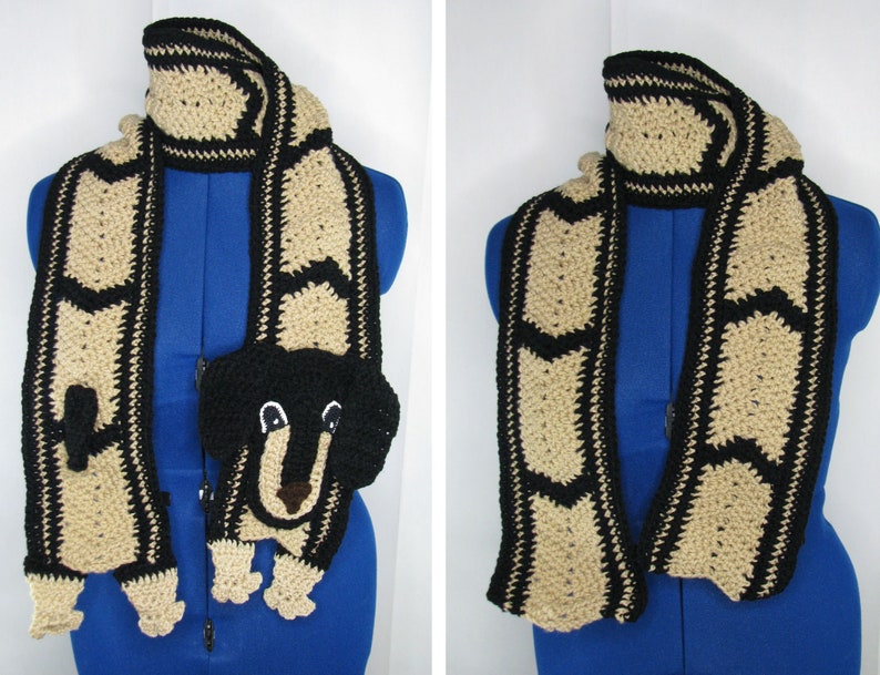 Dachshund Ripple Scarf Crochet Pattern With Tutorials | Etsy