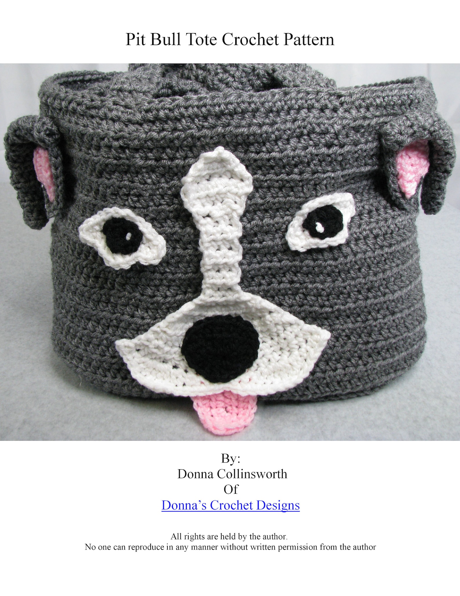 Pit Bull Tote Crochet Pattern With Tutorials Digital Download - Etsy