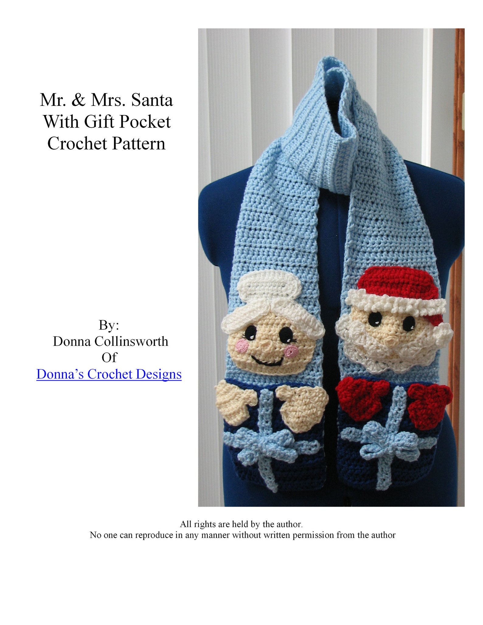 Mr. & Mrs. Santa Scarf Crochet Pattern - Digital Download - Etsy