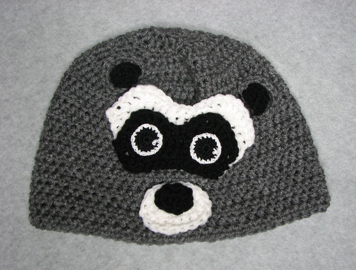 Raccoon Hat Crochet Pattern With Tutorials Digital | Etsy
