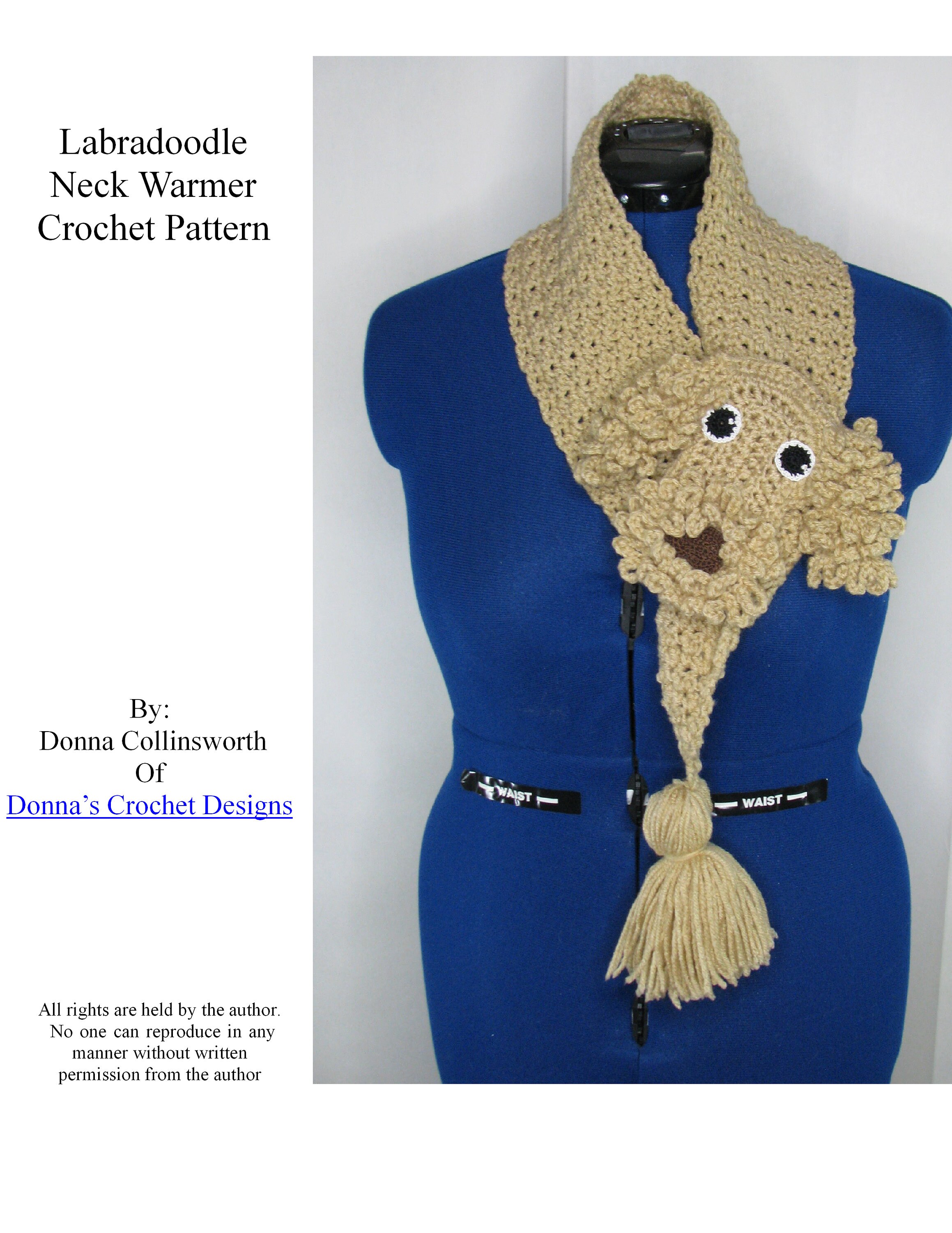 Labradoodle Neck Warmer Crochet Pattern With Tutorials | Etsy