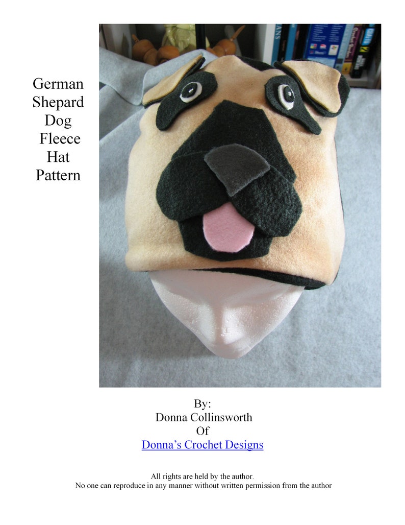 German Shepard Hat Sewing Pattern With Tutorials Digital | Etsy