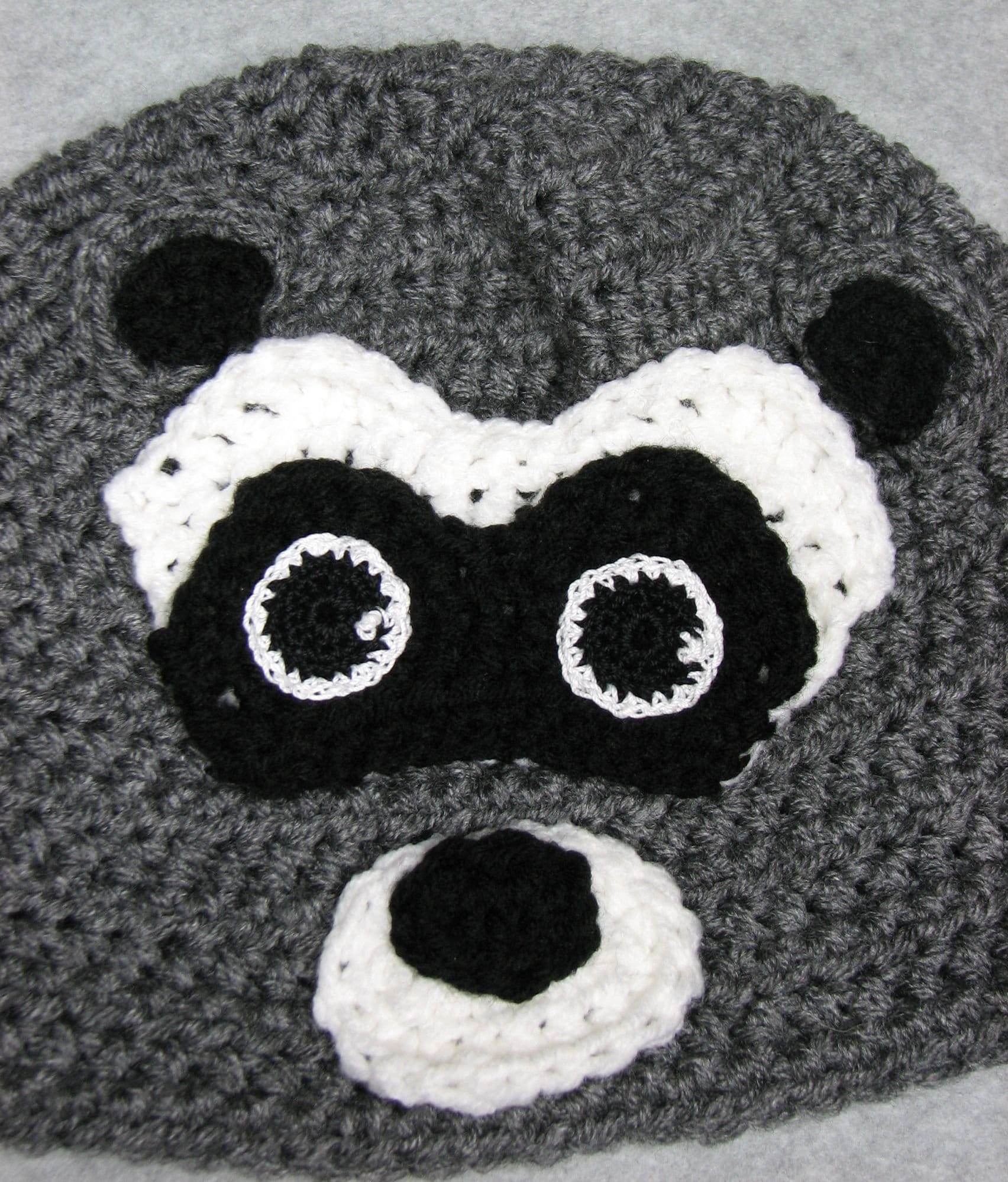 Raccoon Hat Crochet Pattern With Tutorials Digital - Etsy