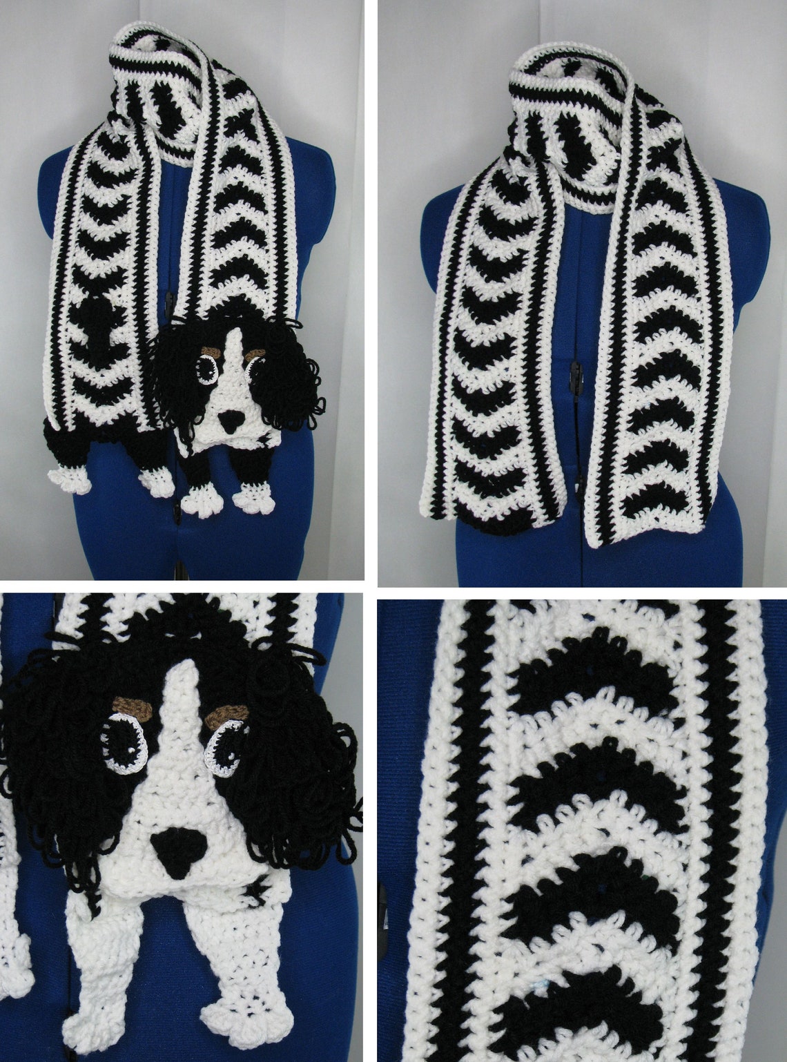 Springer Spaniel Ripple Scarf Crochet Pattern With Tutorials - Etsy