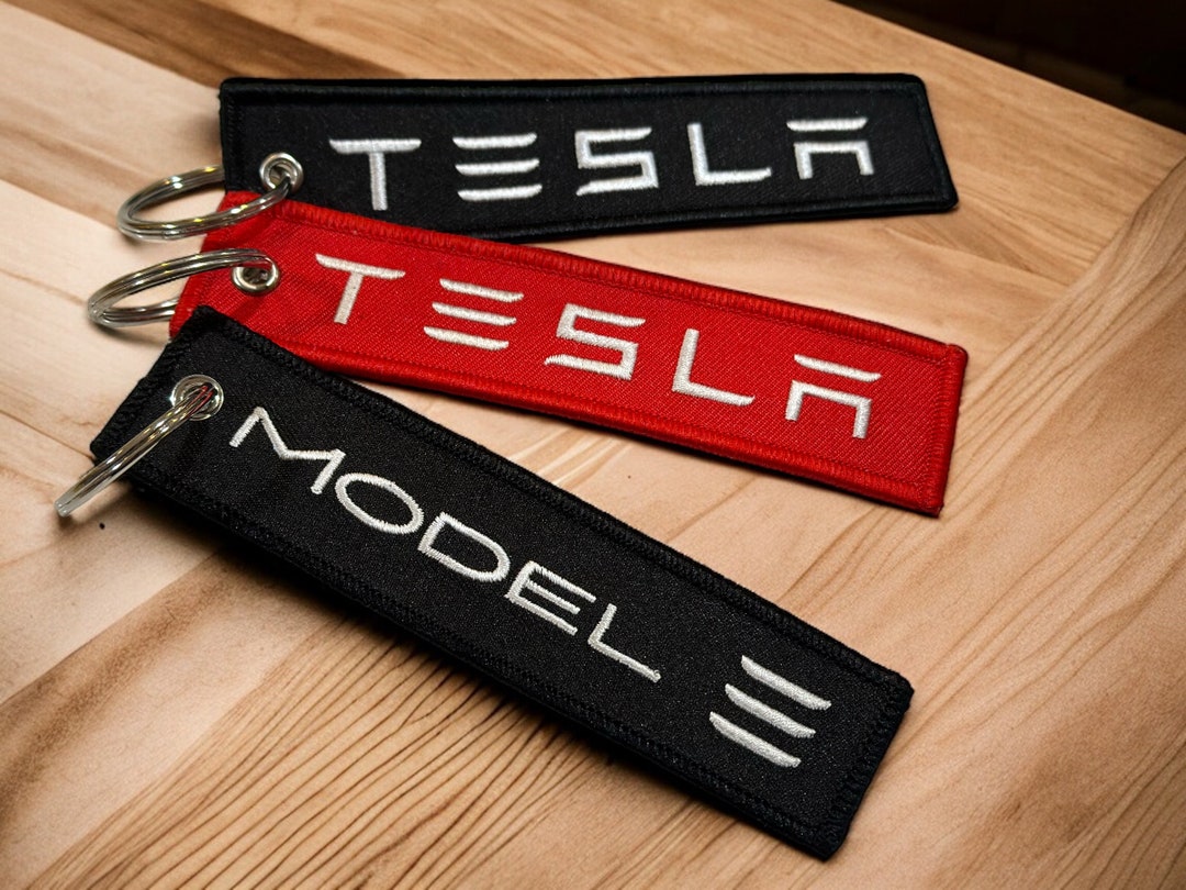 Remove Before Flight Tesla Model 3 Cloth Keychain - Etsy