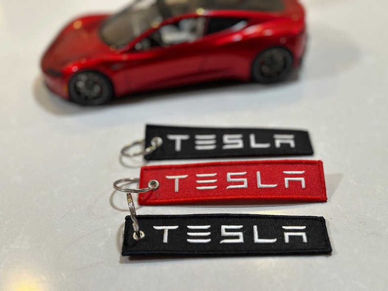 Remove Before Flight Tesla Model 3 Cloth Keychain - Etsy