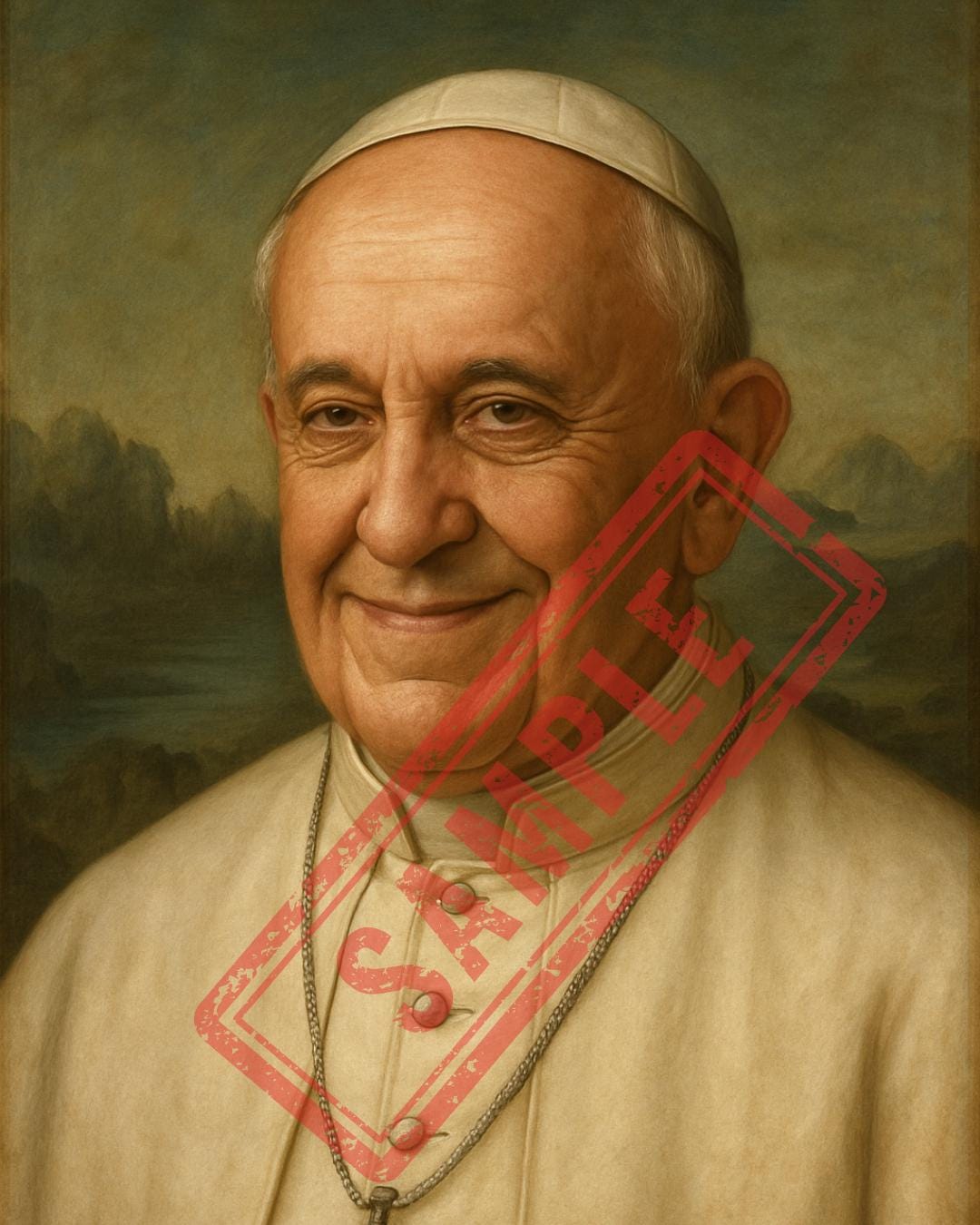 Catholic Pope Francis Portrait Printable – Renaissance-style Religious ...