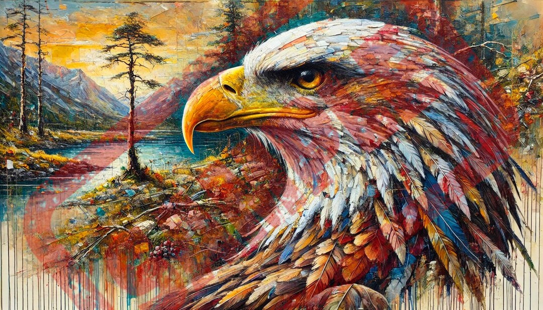 Soaring Eagle - Digital Painting for Home Decor and Merchandise - Etsy