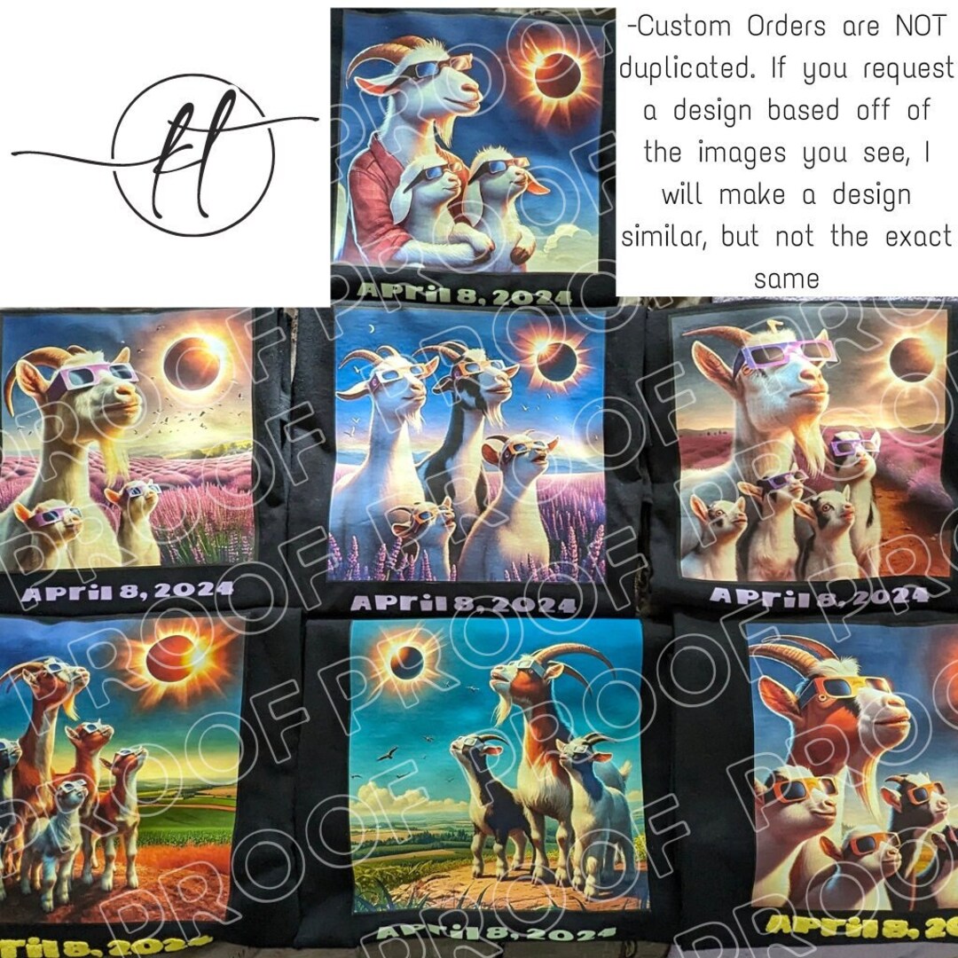 Goat Family Bundle 2024 Solar Eclipse - Etsy