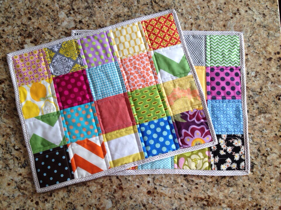 Patchwork Placemats Set of Five - Etsy