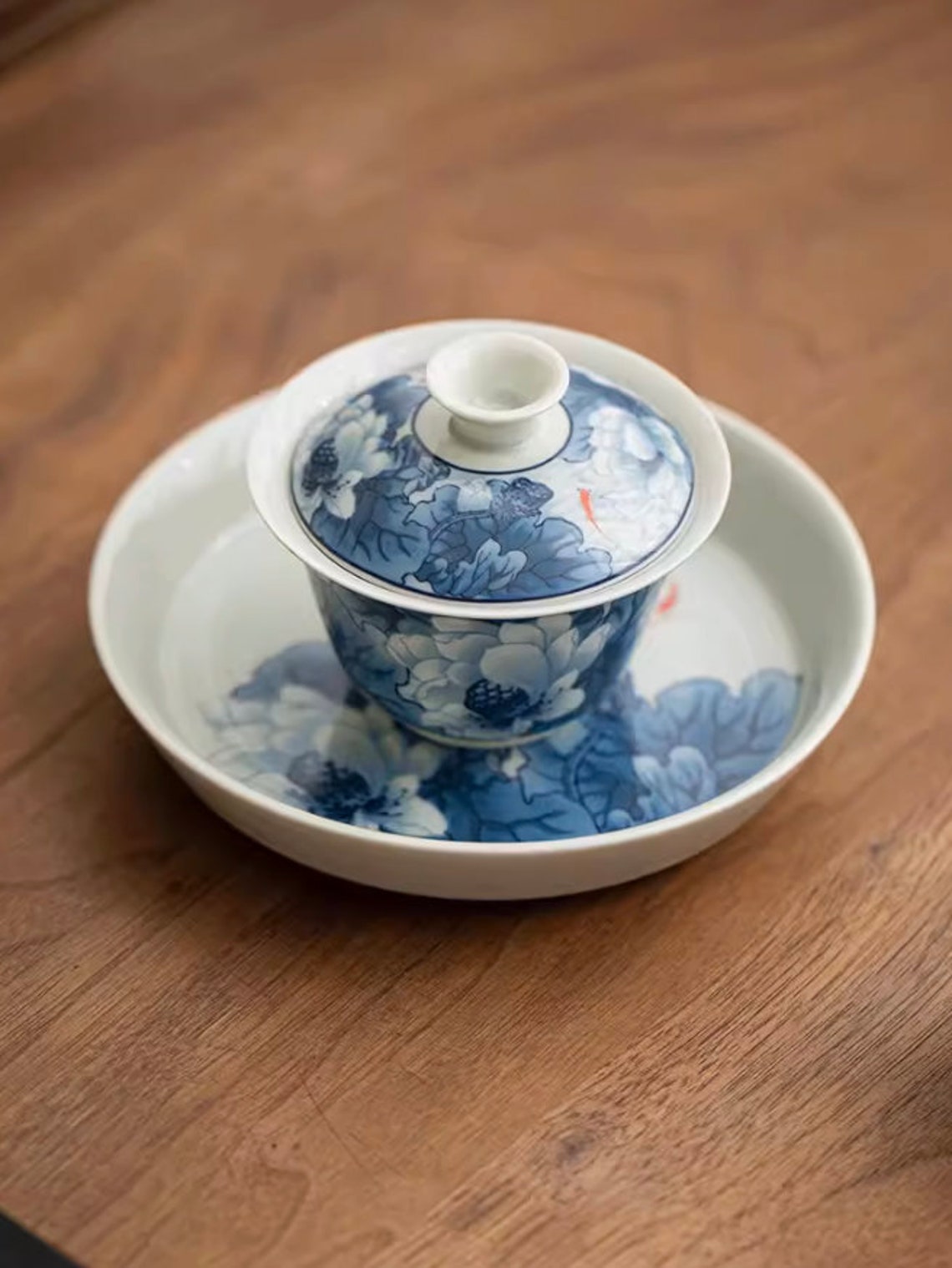 Porcelain Gaiwan With Hand Drawing, 130ml, Sancai Bowl, Gong Dao Bei ...