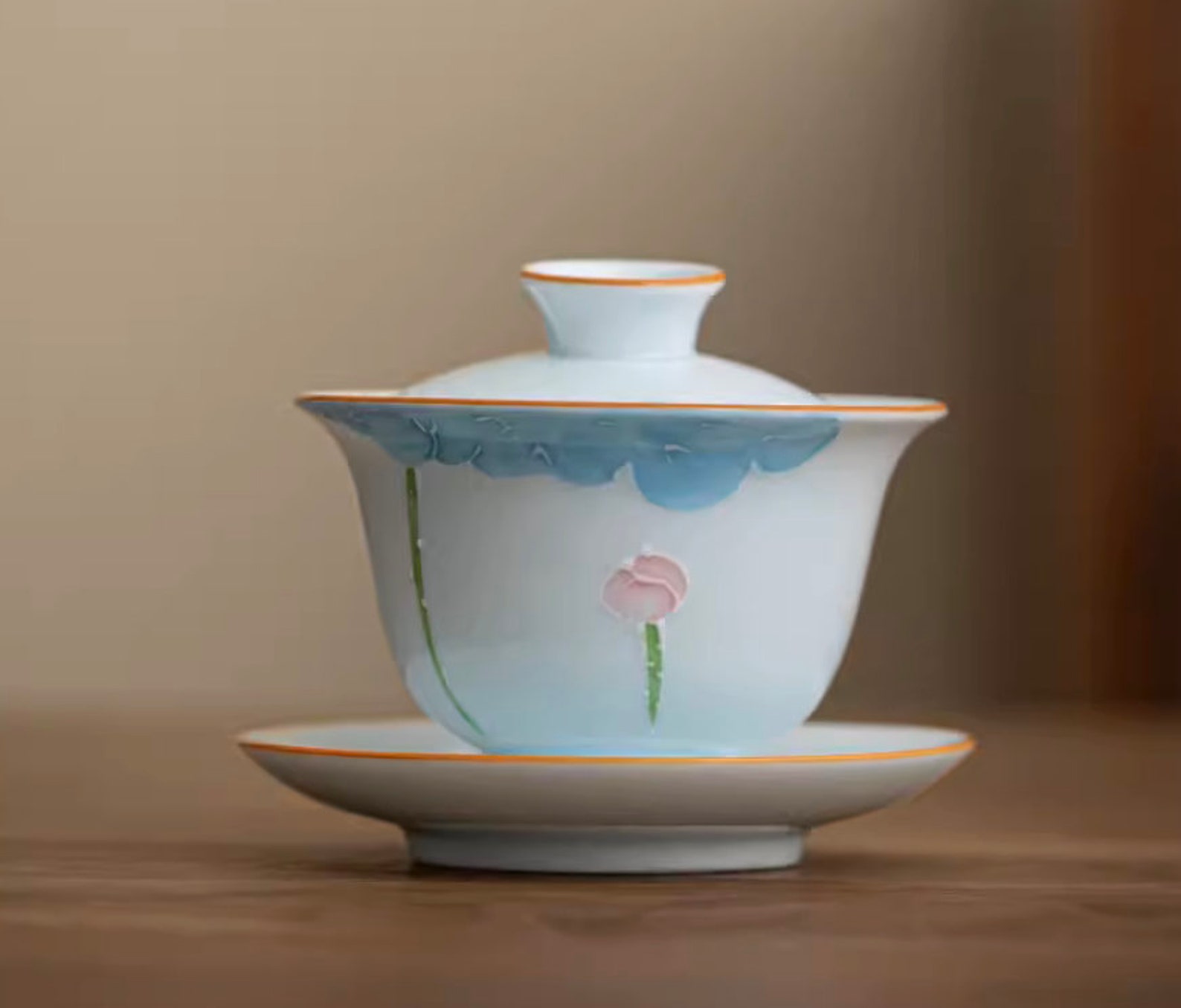 Porcelain Gaiwan With Hand Drawing, 140ml, Sancai Bowl, Gong Dao Bei ...