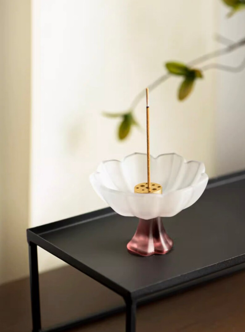 Chinese Glass Incense Holder With Free Sample, 2 Different Colors ...