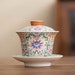 Porcelain Gaiwan With Flower Drawing, 160ml, Sancai Bowl - Etsy