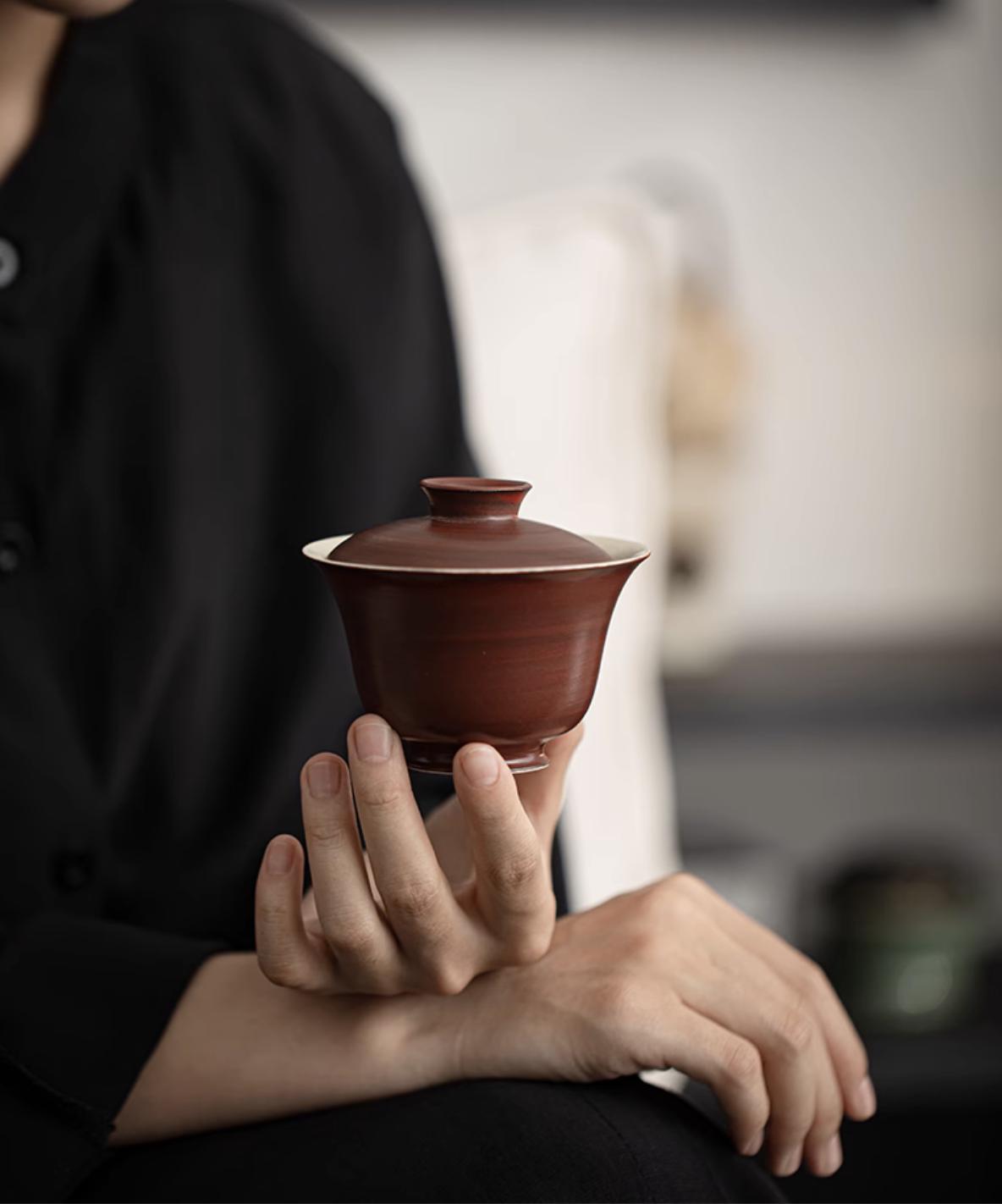 Red Colored Porcelain Gaiwan, 120ml, Tea Cup - Etsy