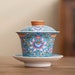 Porcelain Gaiwan With Flower Drawing, 160ml, Sancai Bowl - Etsy