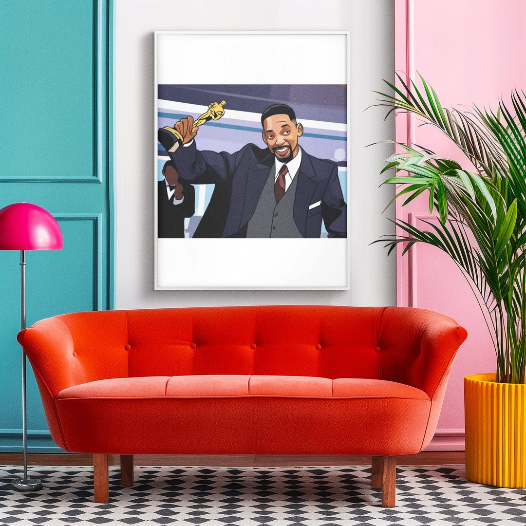 Will Smith Oscars Fan Canvas Extra Large Painting Oversized Wall Art ...