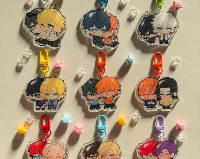 Bl Anime & Manga Pair Charms! Given, Sasaki to Miyano, Banana Fish ...