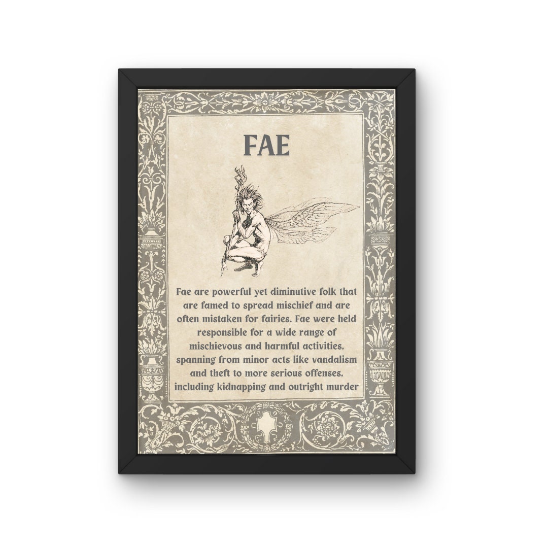 Fae Fairy Mythical Creature A5,A4, A3 Unframed Poster Print, Vintage ...