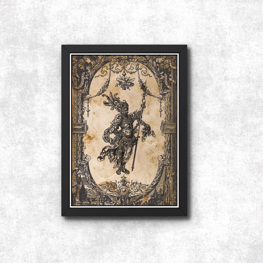 Medieval Halberd Soldier Poster Print, Unframed Home Decor, Euro ...