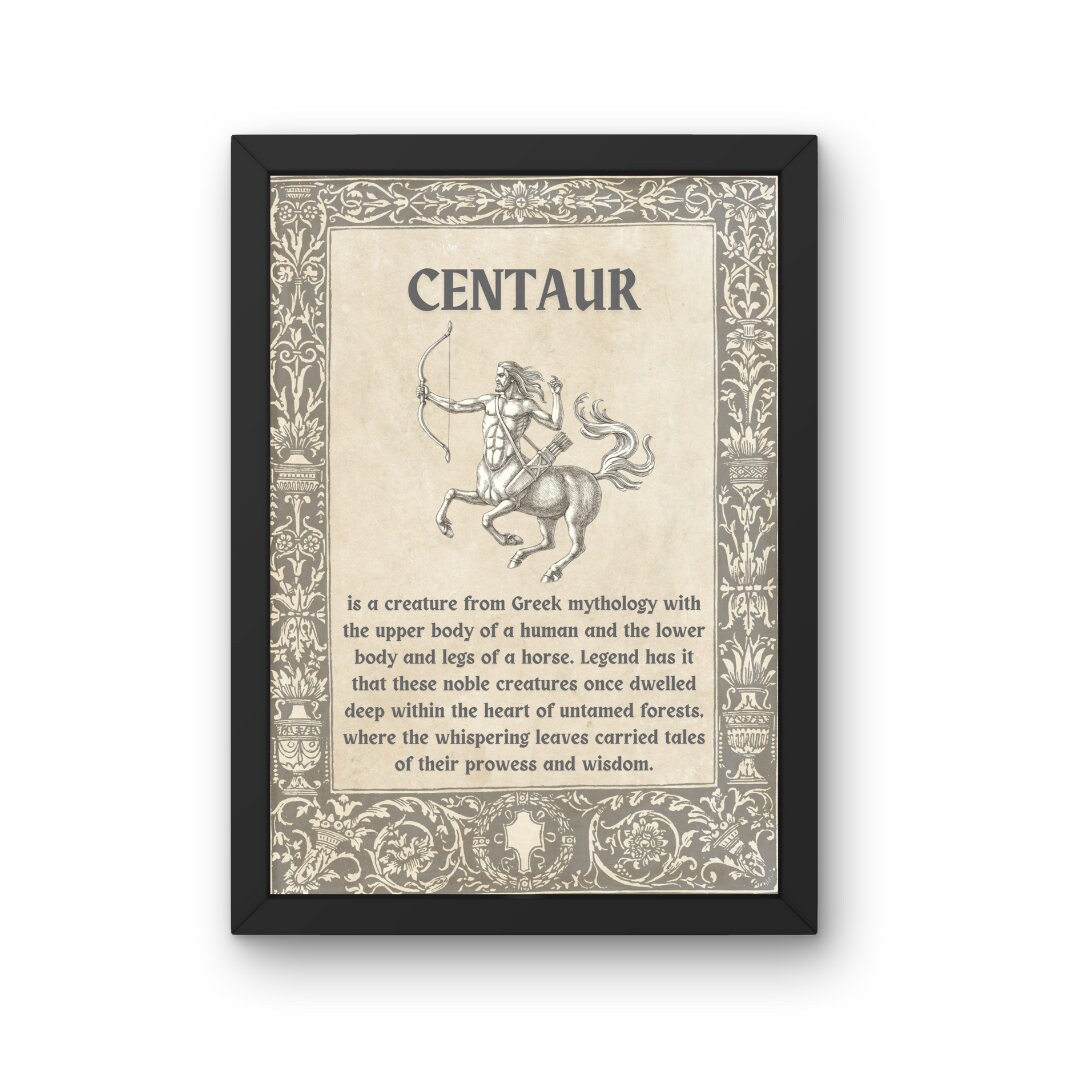 Centaur Mythical Creature A5,A4, A3 Unframed Poster Print, Vintage ...