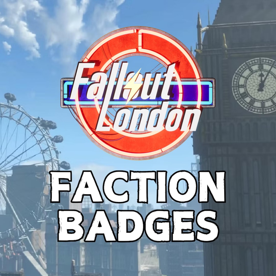 Fallout London Button Pin Badges, Bethesda Team FOLON Fan Art, Fallout ...