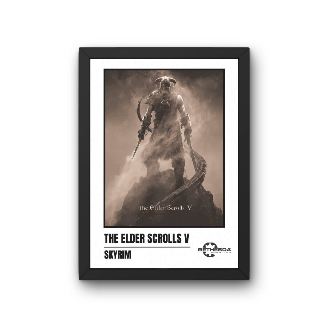 Elder Scrolls Skyrim, A5, A4, A3 Unframed Poster Print, Gift for Gamer ...