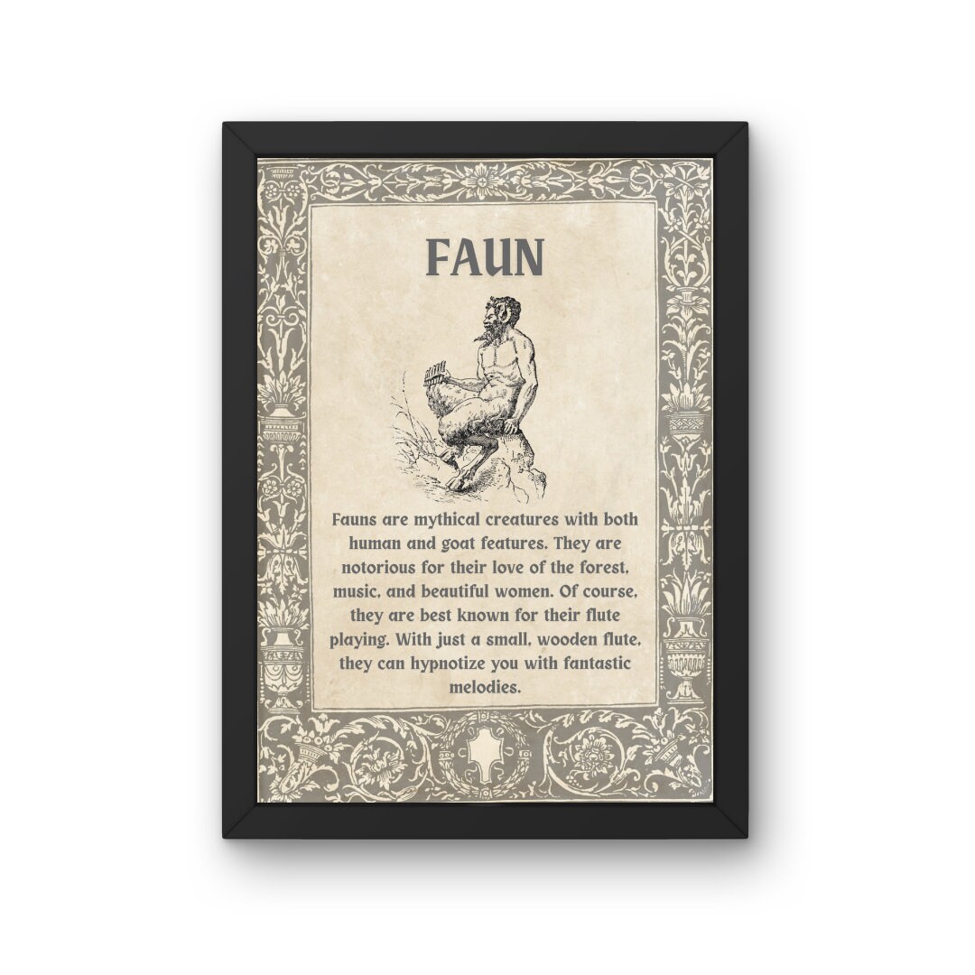 Faun Satyr Mythical Creature A5,A4, A3 Unframed Poster Print Vintage ...