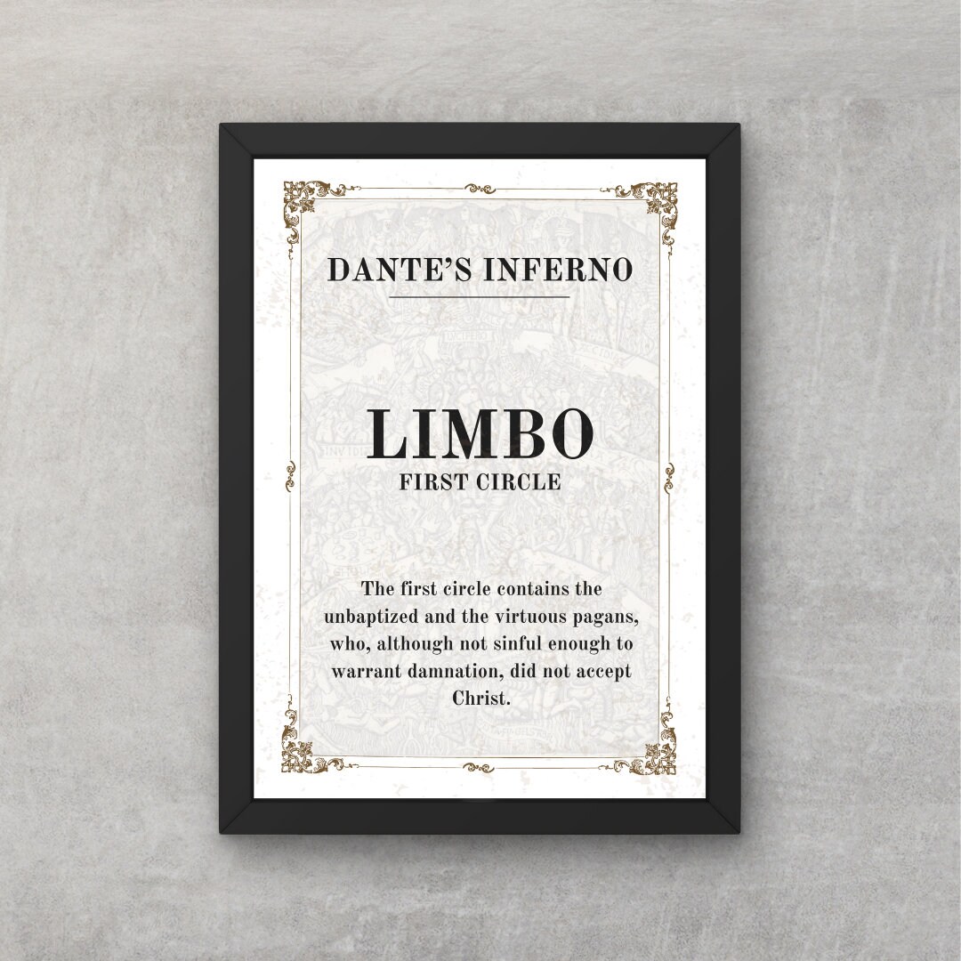 Dantes Inferno Limbo Poster Print, A5 A4 A3 Unframed Home Wall Decor ...