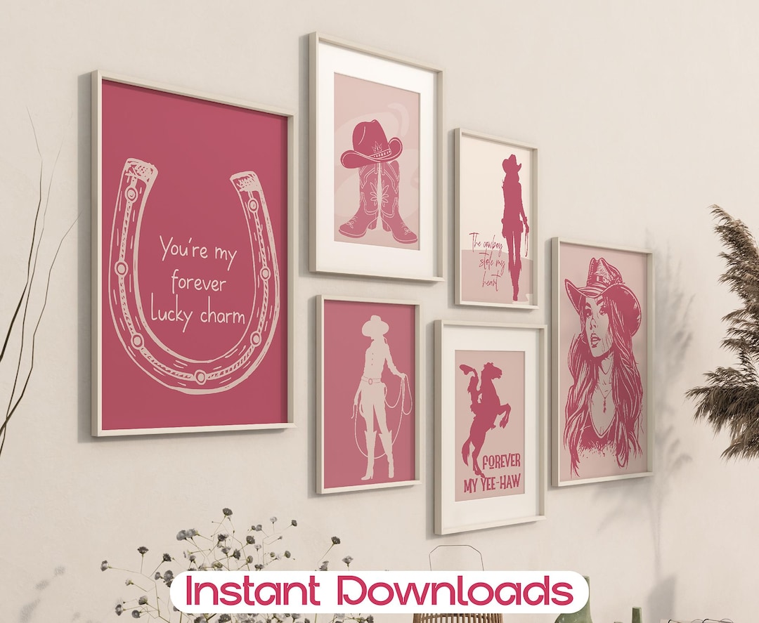 Coastal Cowgirl Printable Poster Cowgirl Pink Western Prints Trend Wall ...