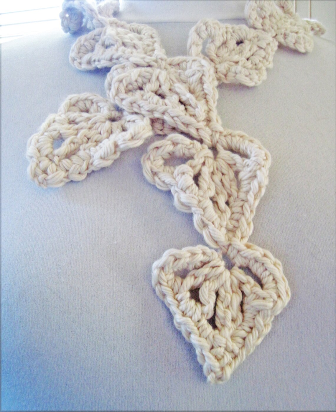 Heart Leaf Scarf Crochet Pattern - Etsy