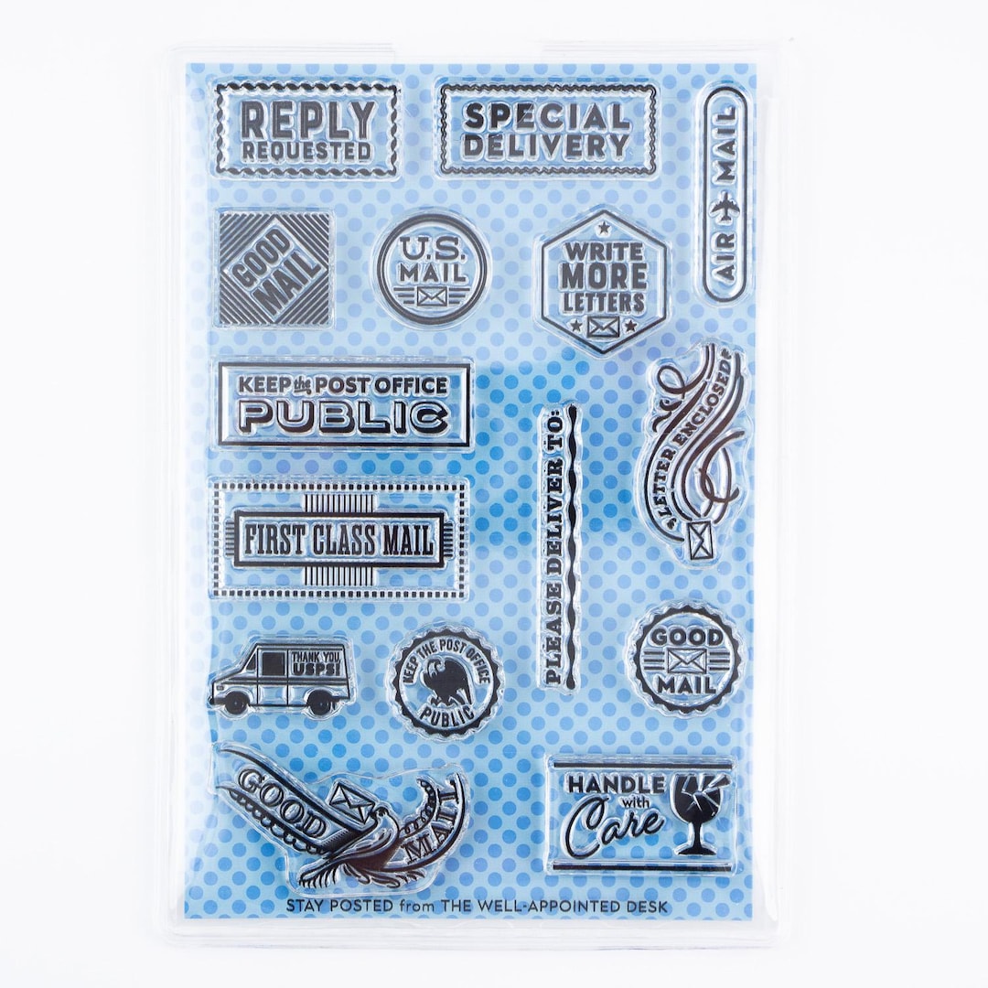 Postal Clear Stamp Set: Letter Writing, Mail Art (stay Posted 4"x6") - Etsy