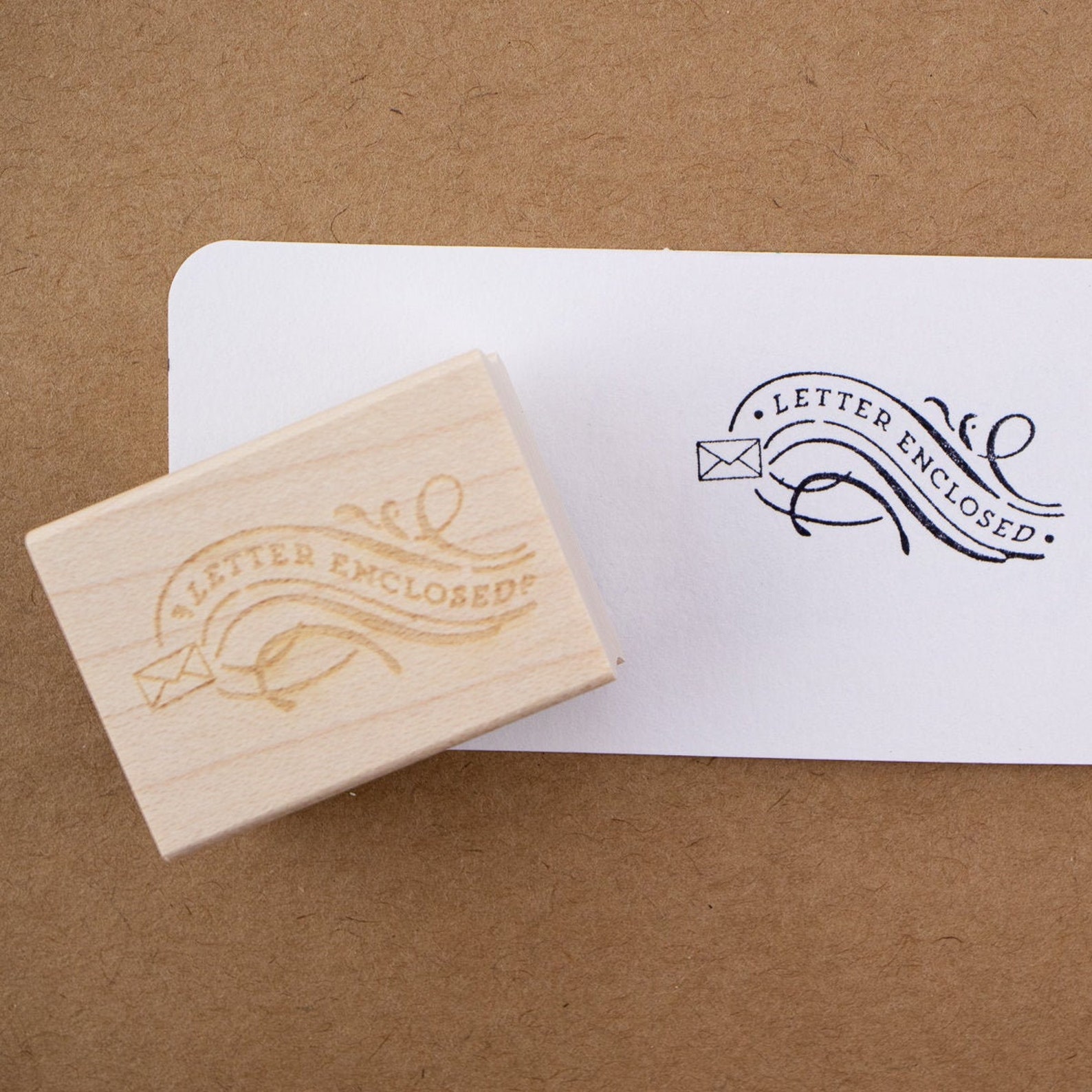 Letter Enclosed Rubber Stamp - Etsy