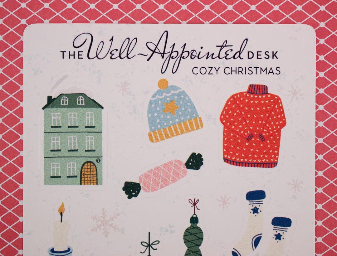 Cozy Christmas Sticker Sheet (24-023) - Etsy