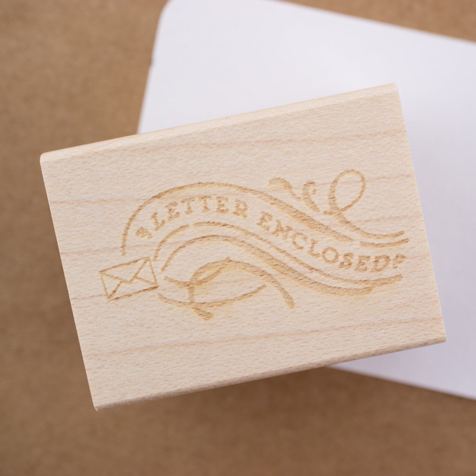 Letter Enclosed Rubber Stamp | Etsy