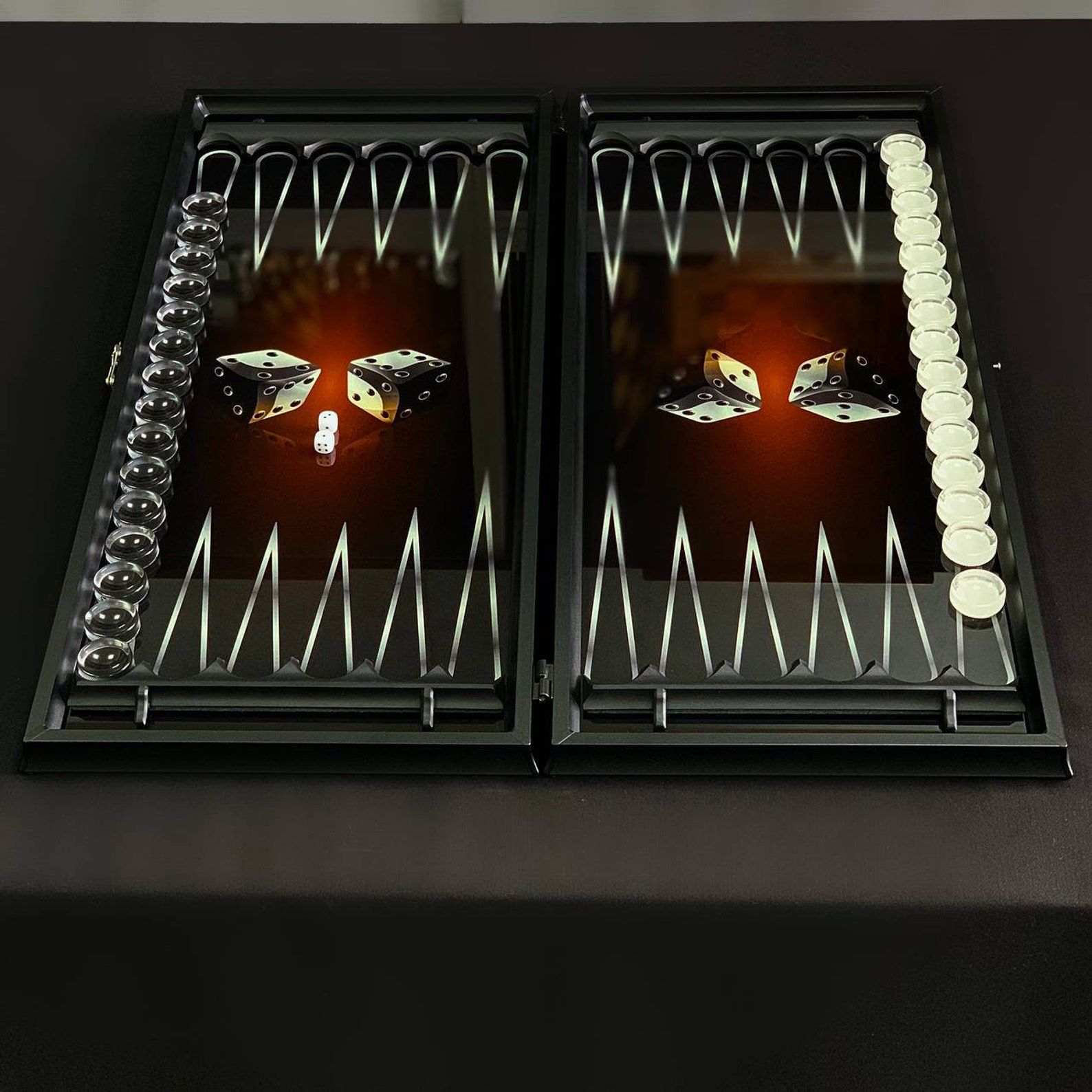 Exclusive Glass Backgammon&chess Set, Game Board, Backgammon and Chess ...