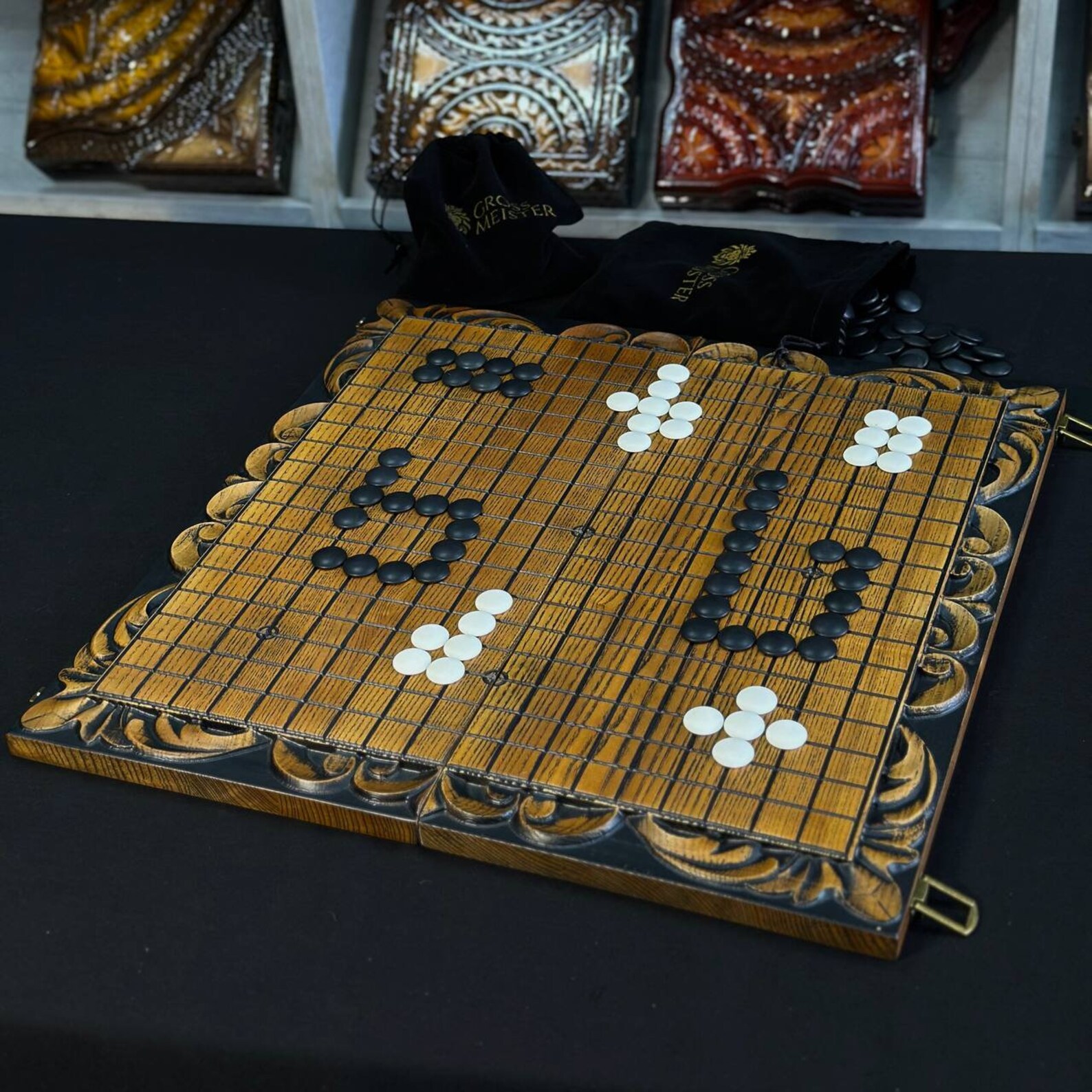 Wooden Go Game Board, Handcrafted Chinese Go, Family Gift Ides ...