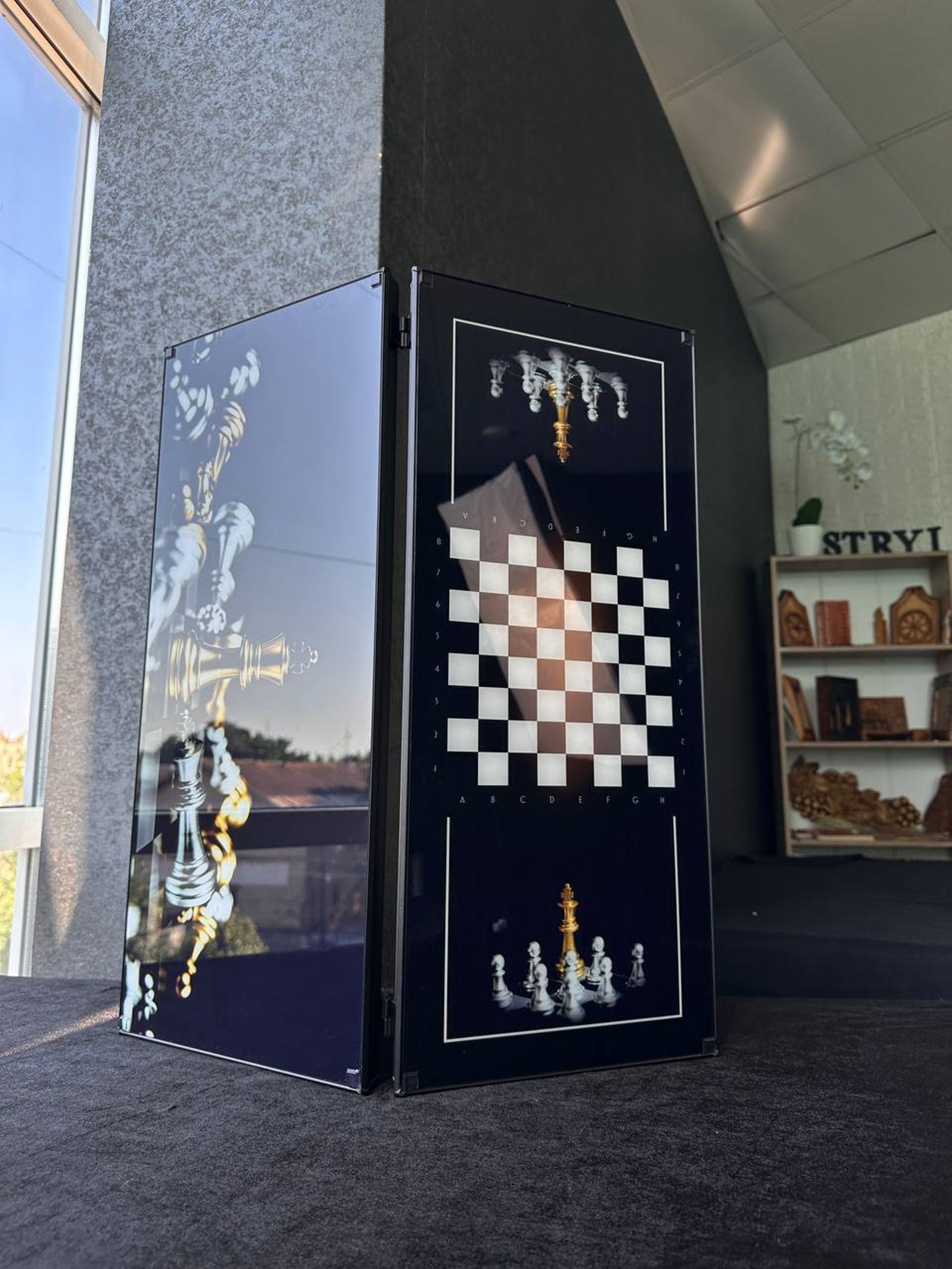 Exclusive Glass Backgammon&chess Set, Game Board, Backgammon and Chess ...