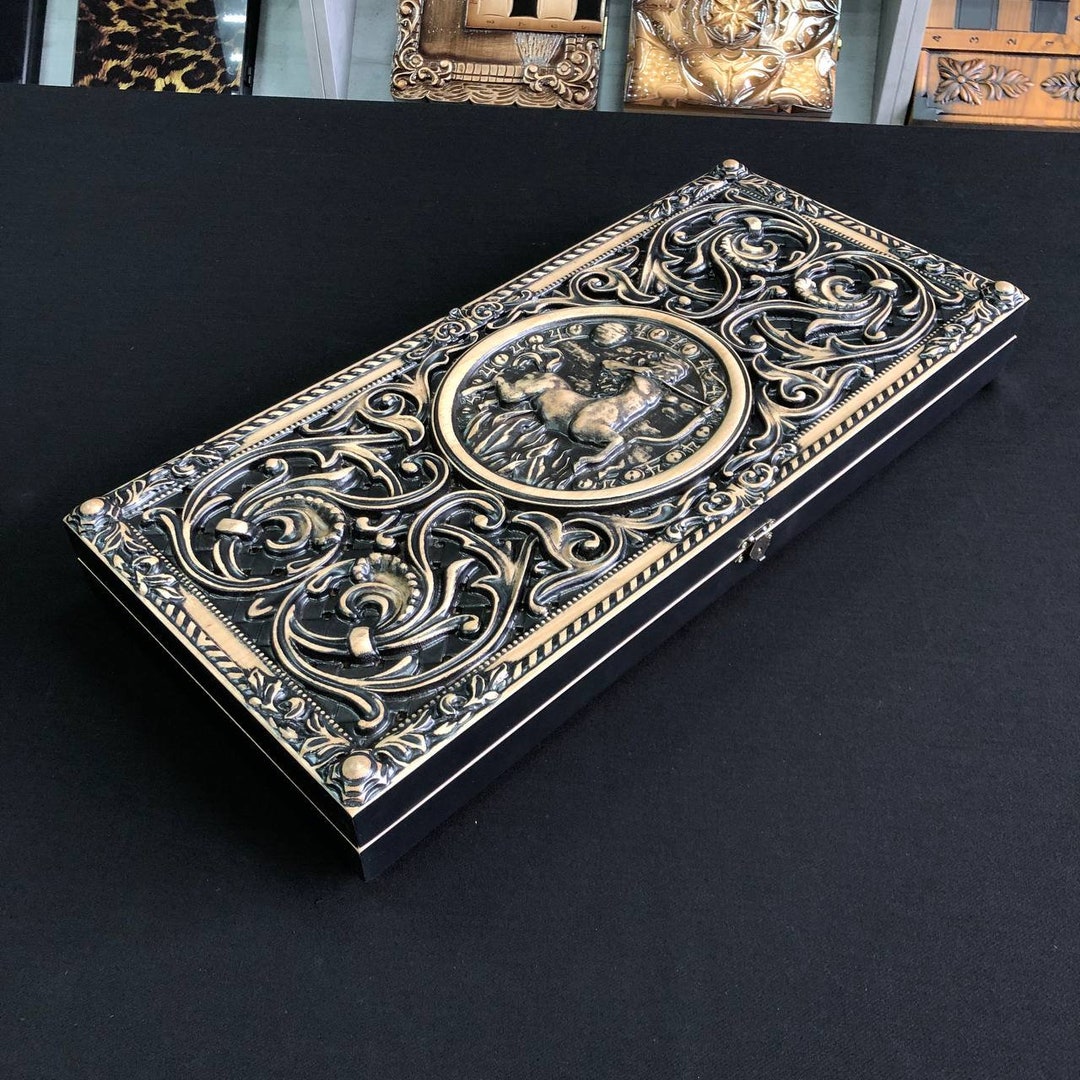 Handcrafted Wooden Backgammon Set Stylized With Sagittarius Zodiac Sign ...